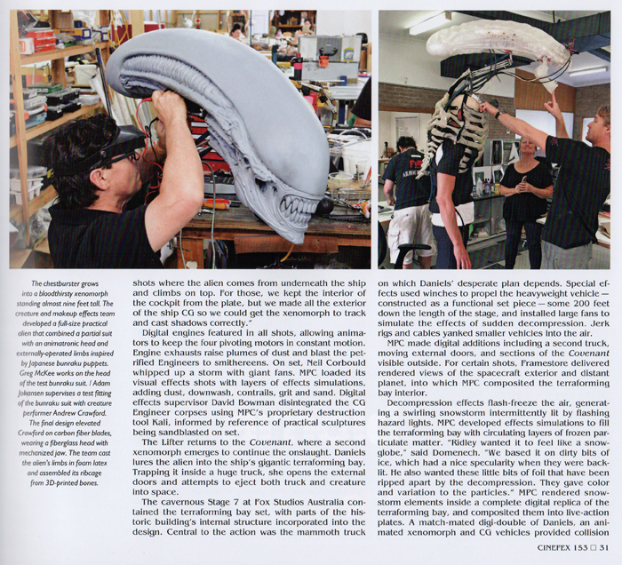 Cinefex- Issue 153. Alien:Covenant. - Odd Studio