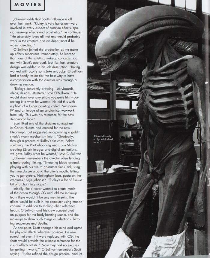 Make-up Artist Magazine issue #126. Alien: Covenant. - Odd Studio